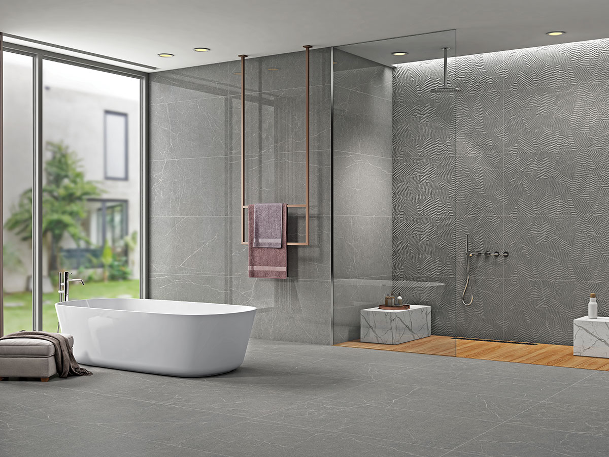 Bathroom Tile Designs Slate Natural Black Slate Tiles 600x300mm