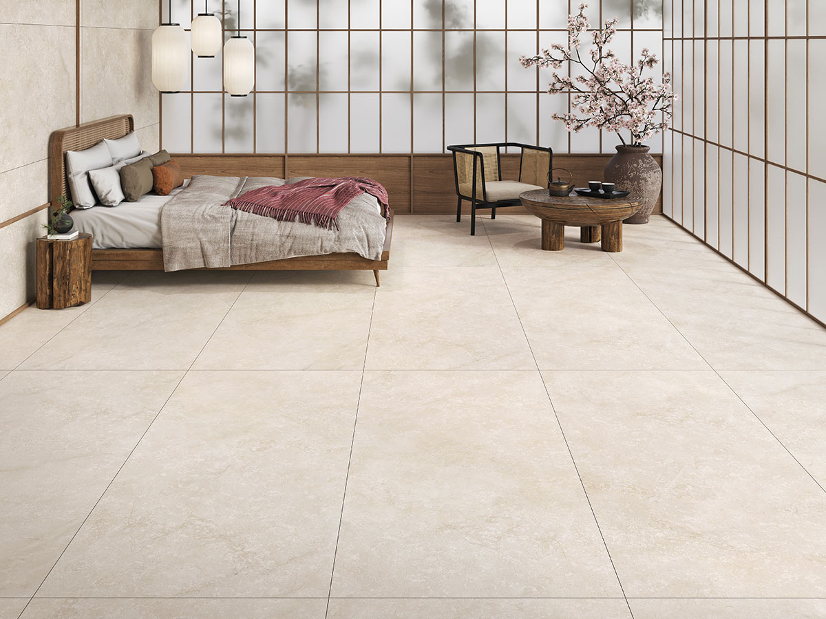 Modern Cream Colour Tiles Design for Floor and Walls | Simpolo Tiles